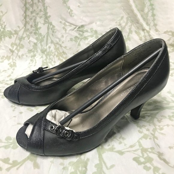 croft & barrow | Shoes | New Opentoe Black Heels Croft Barrow | Poshmark